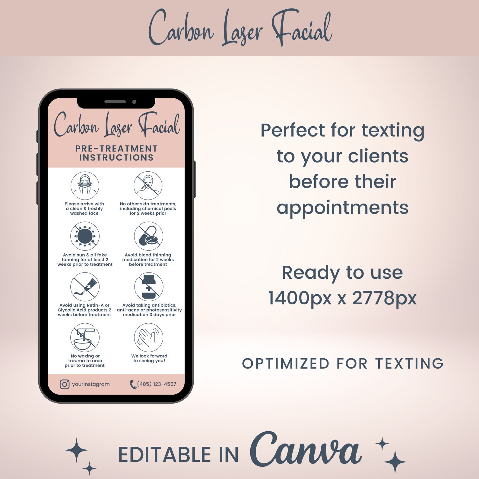 Carbon Laser Facial Precare and Aftercare Digital Cards, China Doll ...