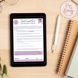 LED Red Light Therapy Client Consent Form, Editable RLT Forms for ...