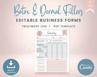 Botox Inventory Form - Etsy