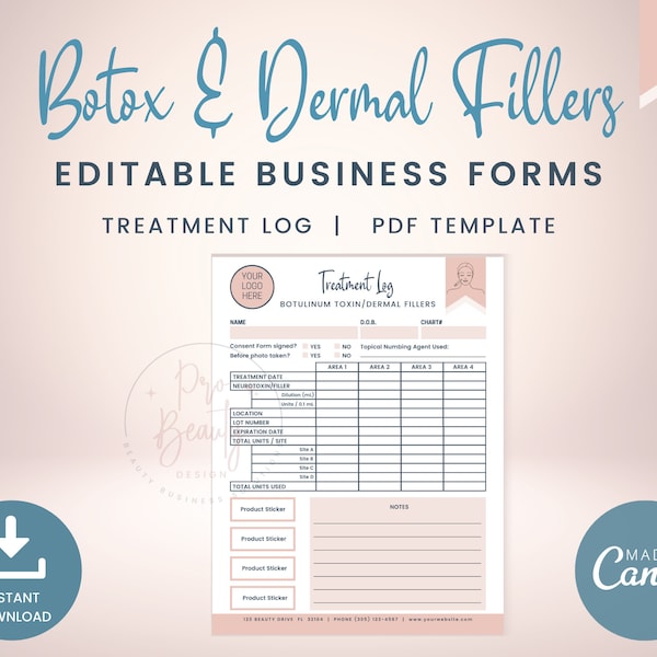 Botox Log Sheet - Etsy UK