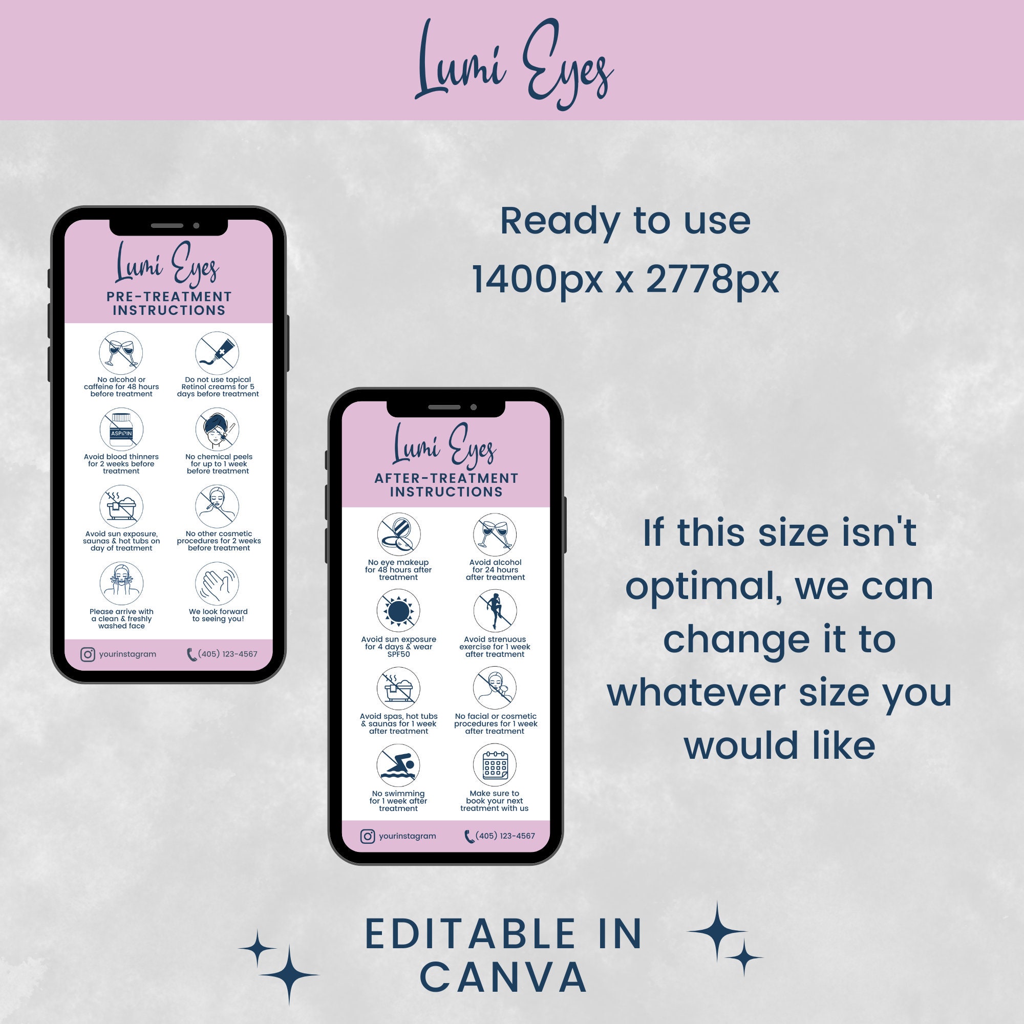 Lumi Eyes Business Forms, Injectables Consent Form, Eye Skin Booster Precare and Aftercare Cards ...