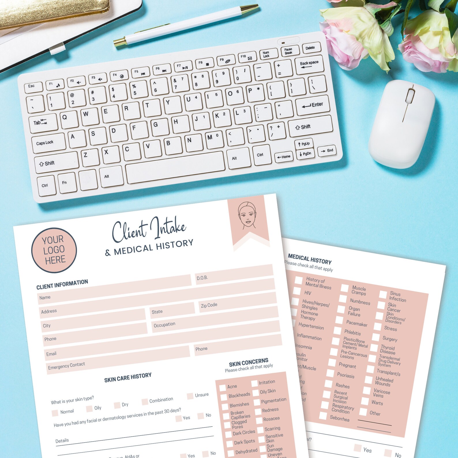 Editable Esthetician Business Forms Starter Pack, Templates for Beauty ...