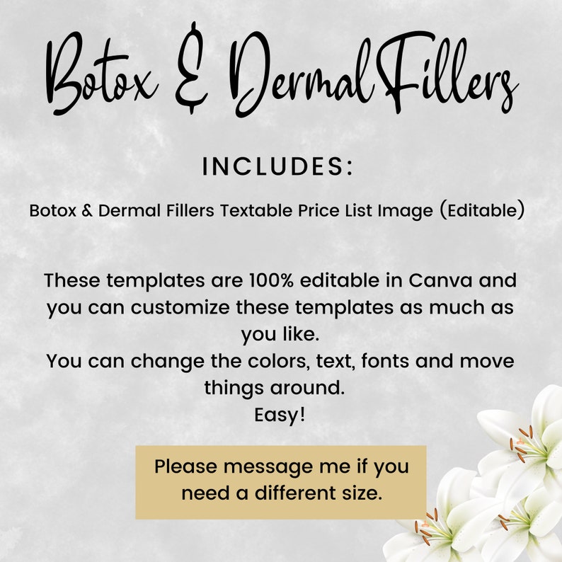 Digital Botulinum Toxin and Dermal Fillers Price List, Price List ...