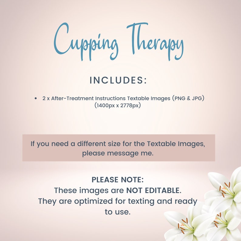 Textable Cupping Therapy Aftercare Card, Digital Massage Therapy Cards ...