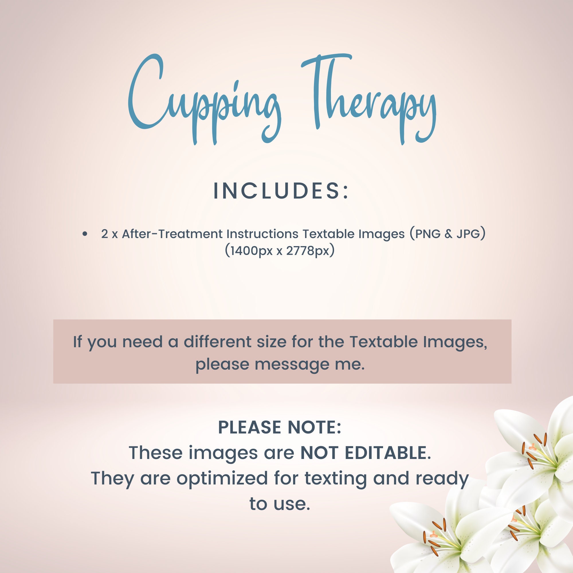 Digital Cupping Therapy Aftercare Card, Textable Massage Therapy Cards ...