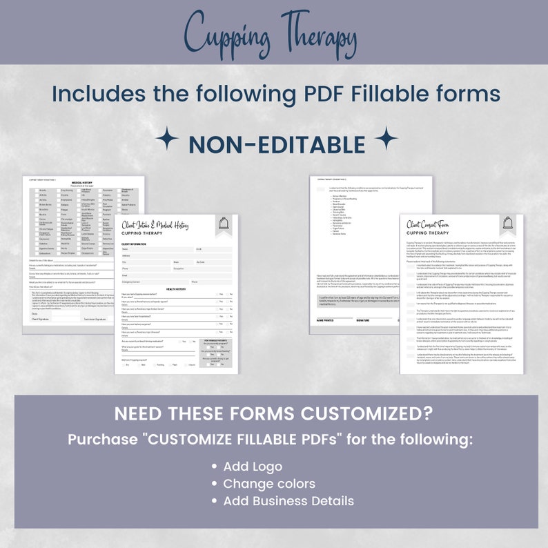 Cupping Therapy Fillable Business Forms, Clickable Pdfs, Vacuum Therapy ...