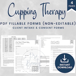 Cupping Therapy Fillable Business Forms, Clickable Pdfs, Vacuum Therapy ...