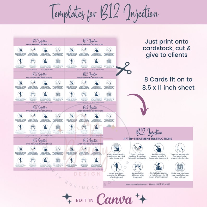 Vitamin B12 Injection Business Forms, Injectables Consent Form, B12 ...