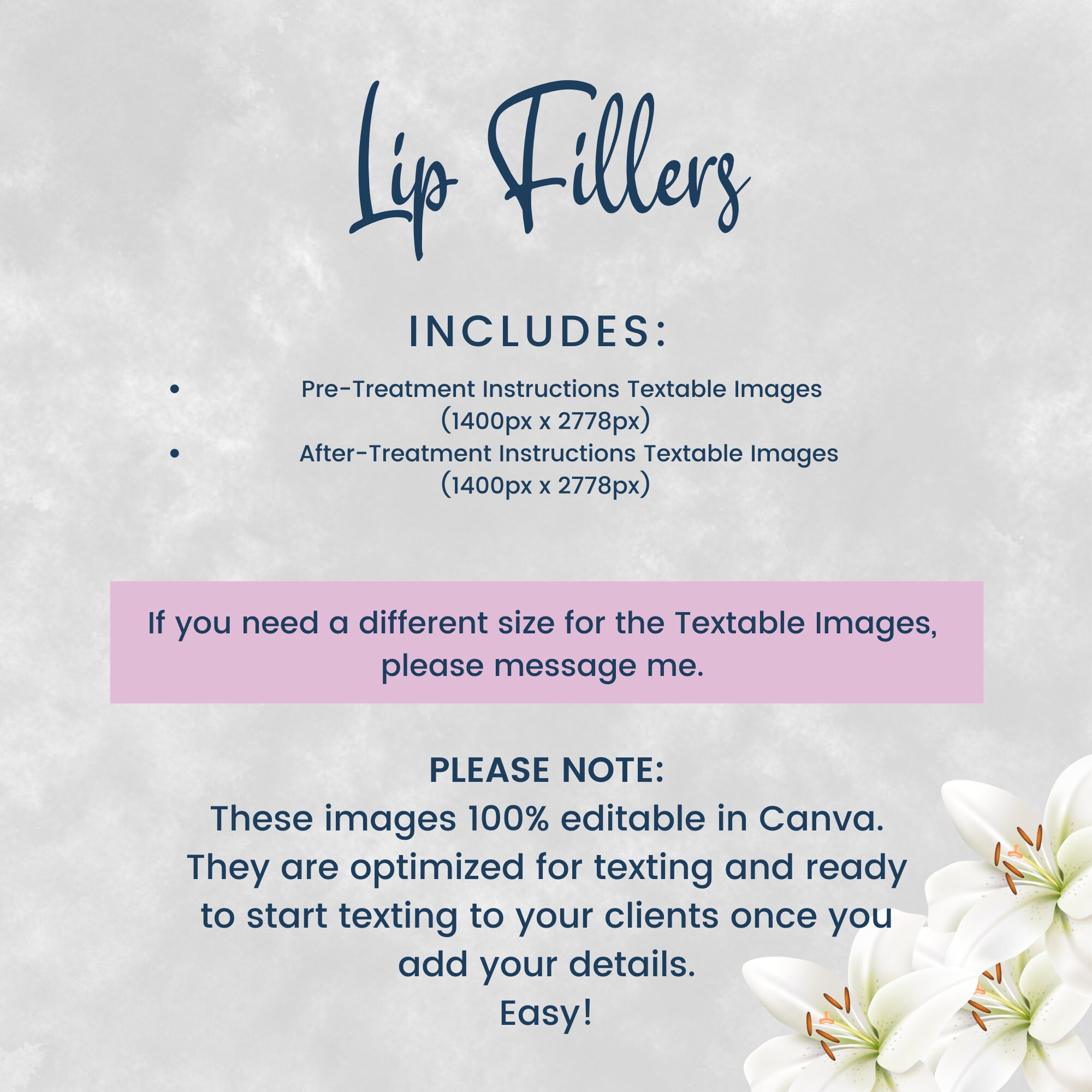 Editable Lip Fillers Precare and Aftercare, Textable Lip Filler Images ...