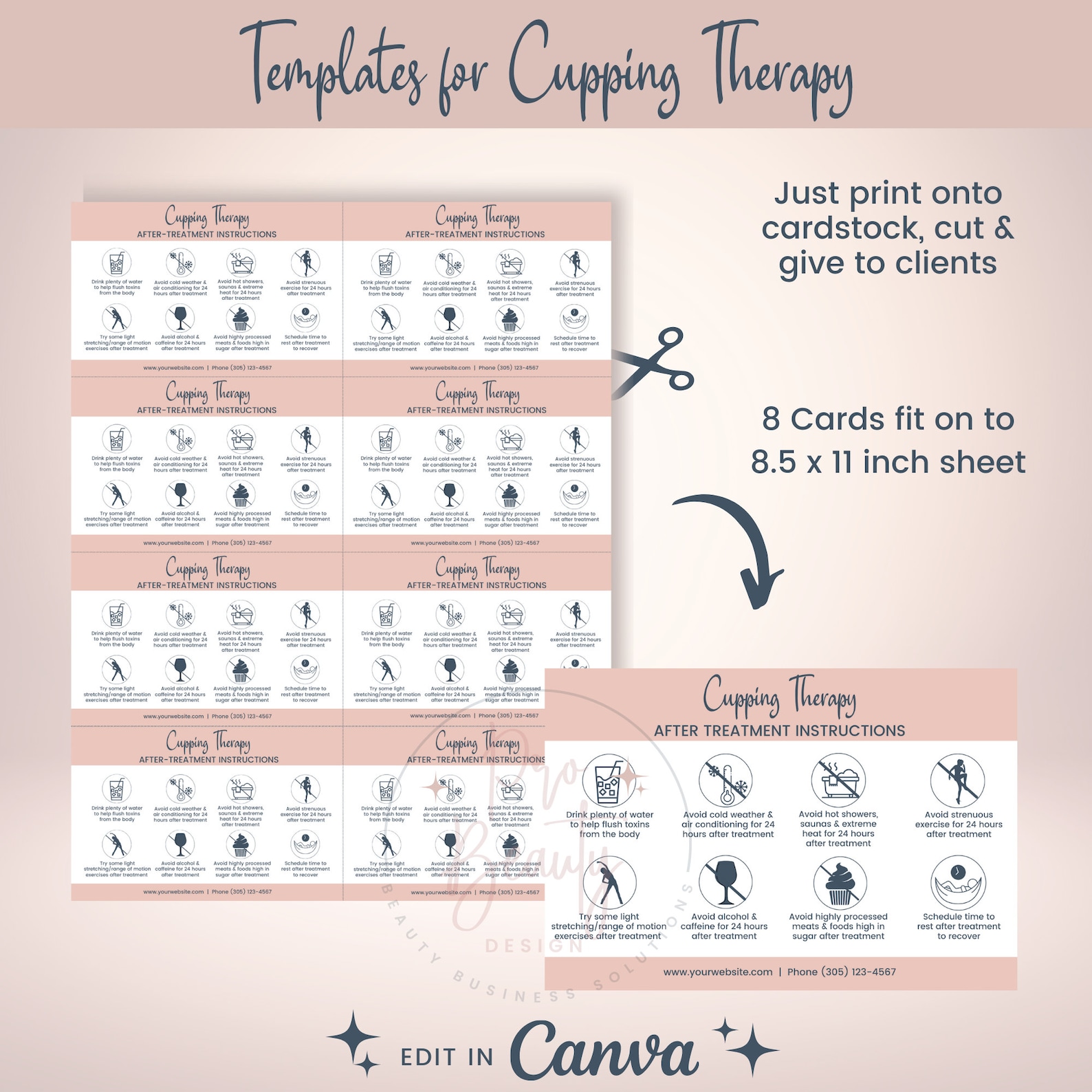 Cupping Therapy Business Form Templates, Editable Massage Therapy ...