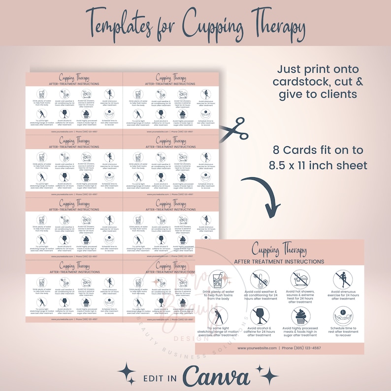 Cupping Therapy Business Form Templates, Editable Massage Therapy ...