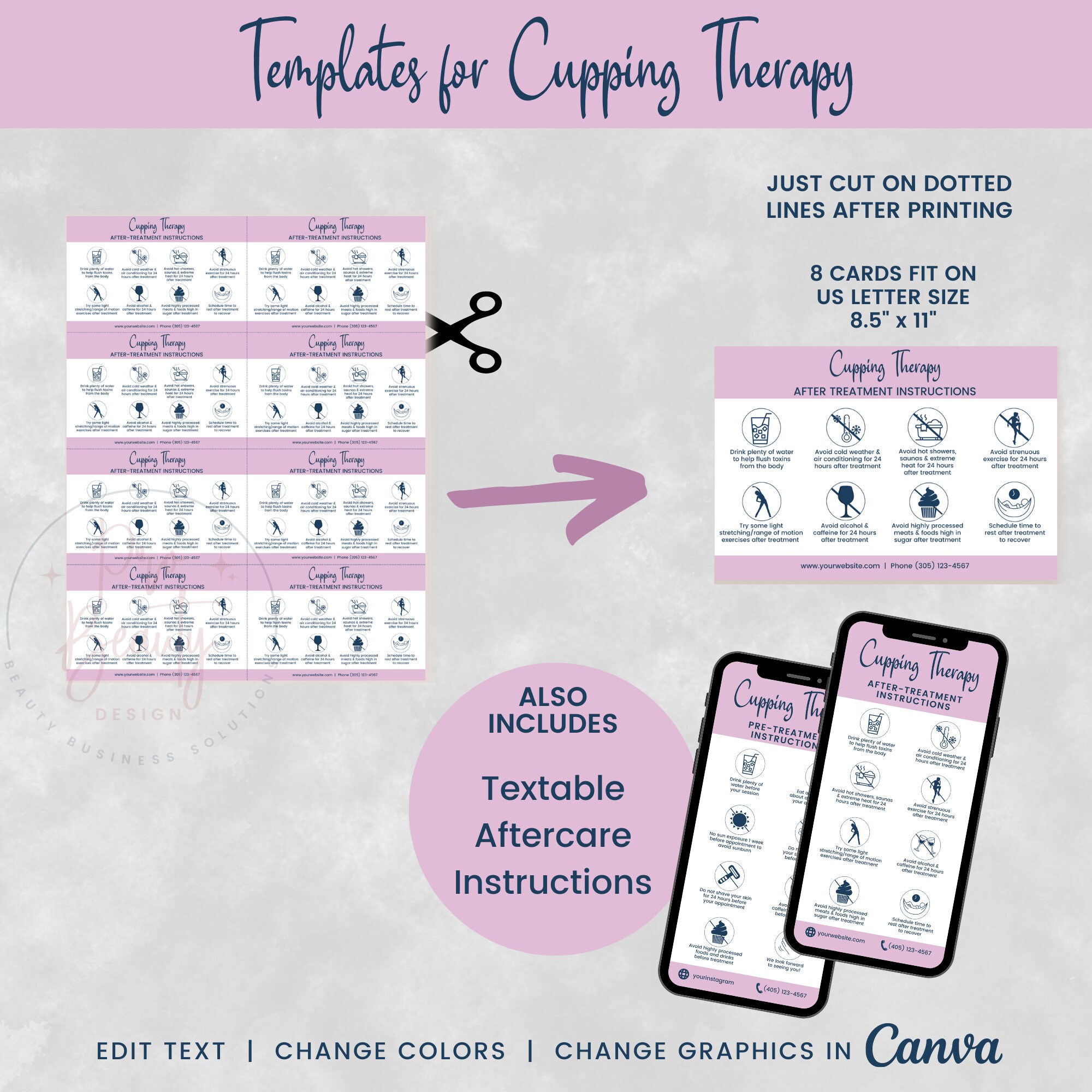 Cupping Therapy Business Form Templates Editable Massage - Etsy