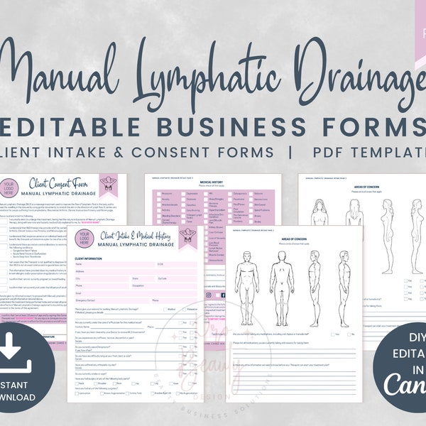 Lymphatic drainage consent form - Etsy France