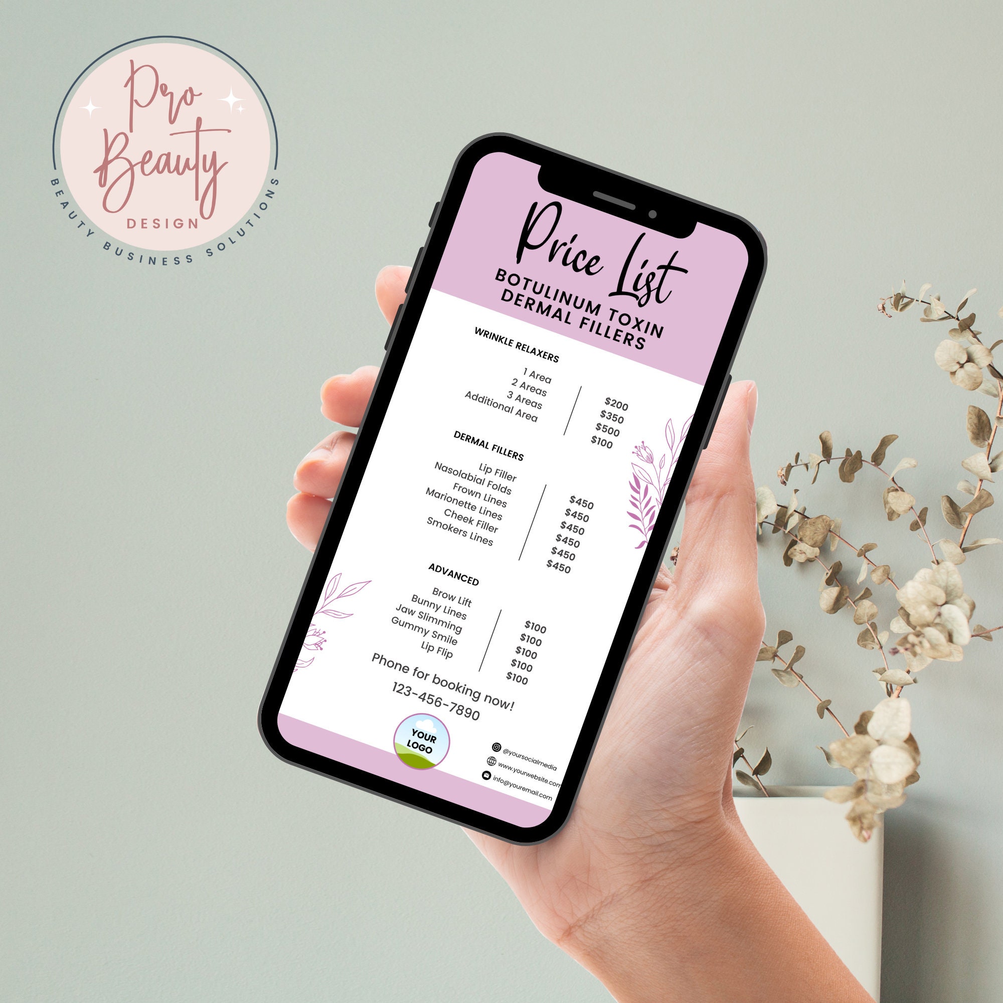 Digital Botulinum Toxin and Dermal Fillers Price List, Price List ...