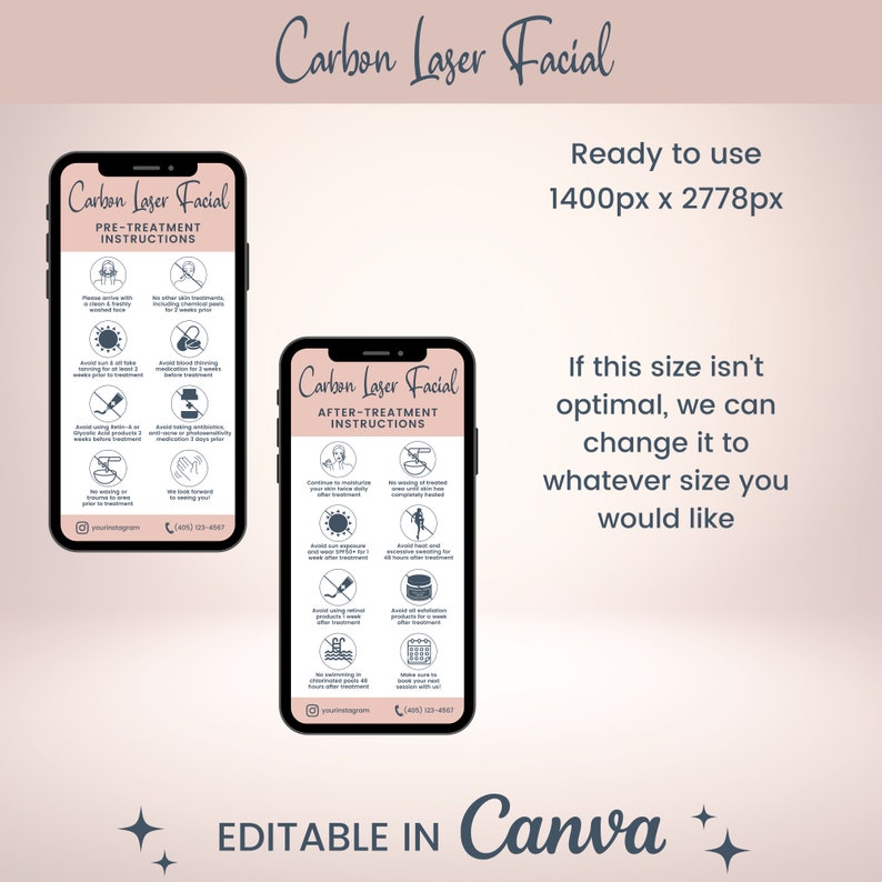 Carbon Laser Facial Precare and Aftercare Digital Cards, China Doll ...