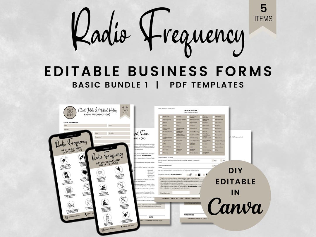 Radio Frequency Business Form Templates, Editable RF Skin Tightening ...