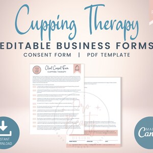 Cupping Therapy Client Consent and Liability Waiver Editable - Etsy