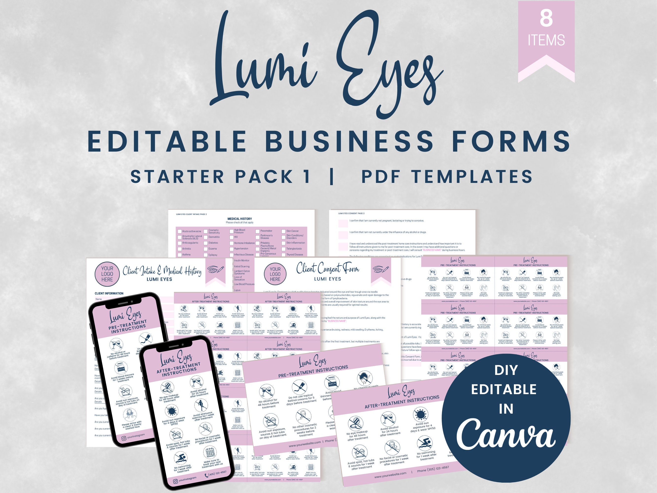 Lumi Eyes Business Forms, Injectables Consent Form, Eye Skin Booster ...