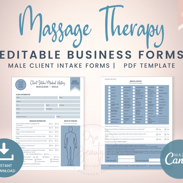 Spa Intake Form - Etsy