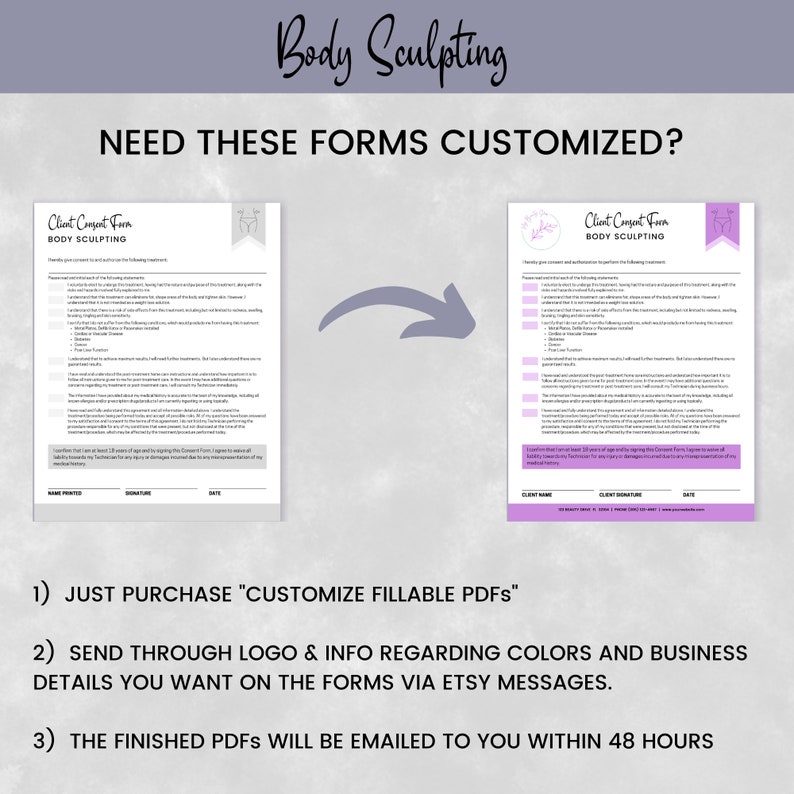 Body Sculpting Fillable Business Forms, Clickable Pdfs, Body Contouring ...