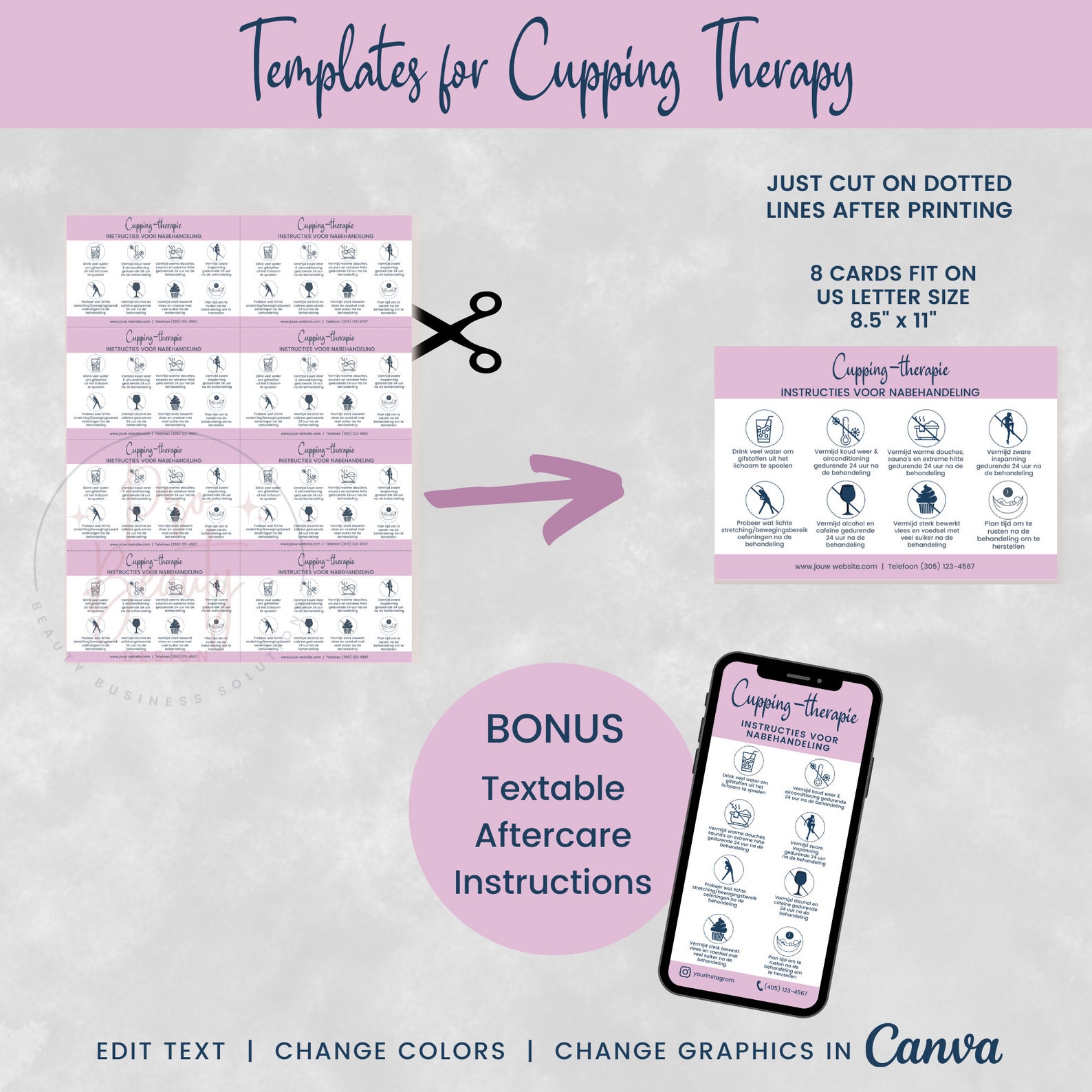 DUTCH Cupping Therapy Business Form Templates, Editable Vacuum Therapy ...