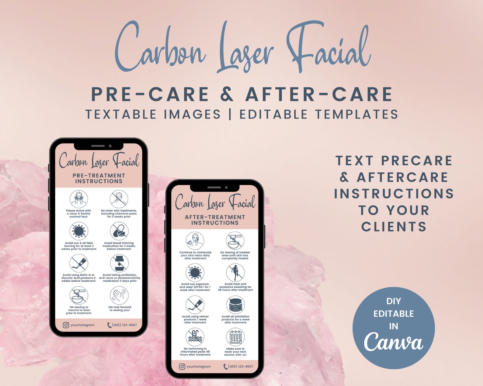 Carbon Laser Facial Precare and Aftercare Digital Cards, China Doll ...