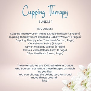 Cupping Therapy Business Form Templates, Editable Massage Therapy ...