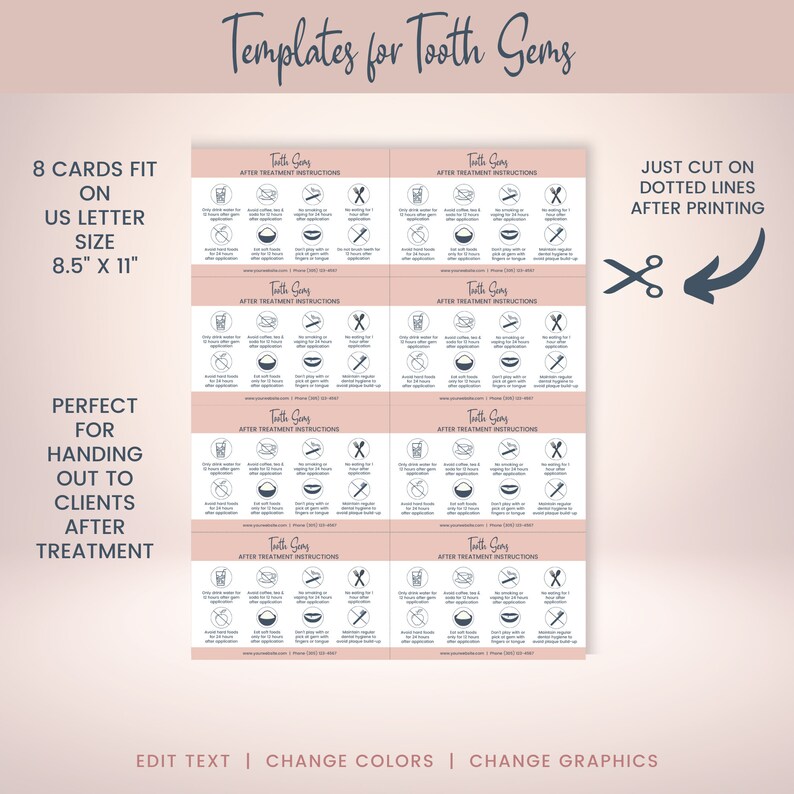 Editable Tooth Gem Client Intake Forms Tooth Jewel Client - Etsy