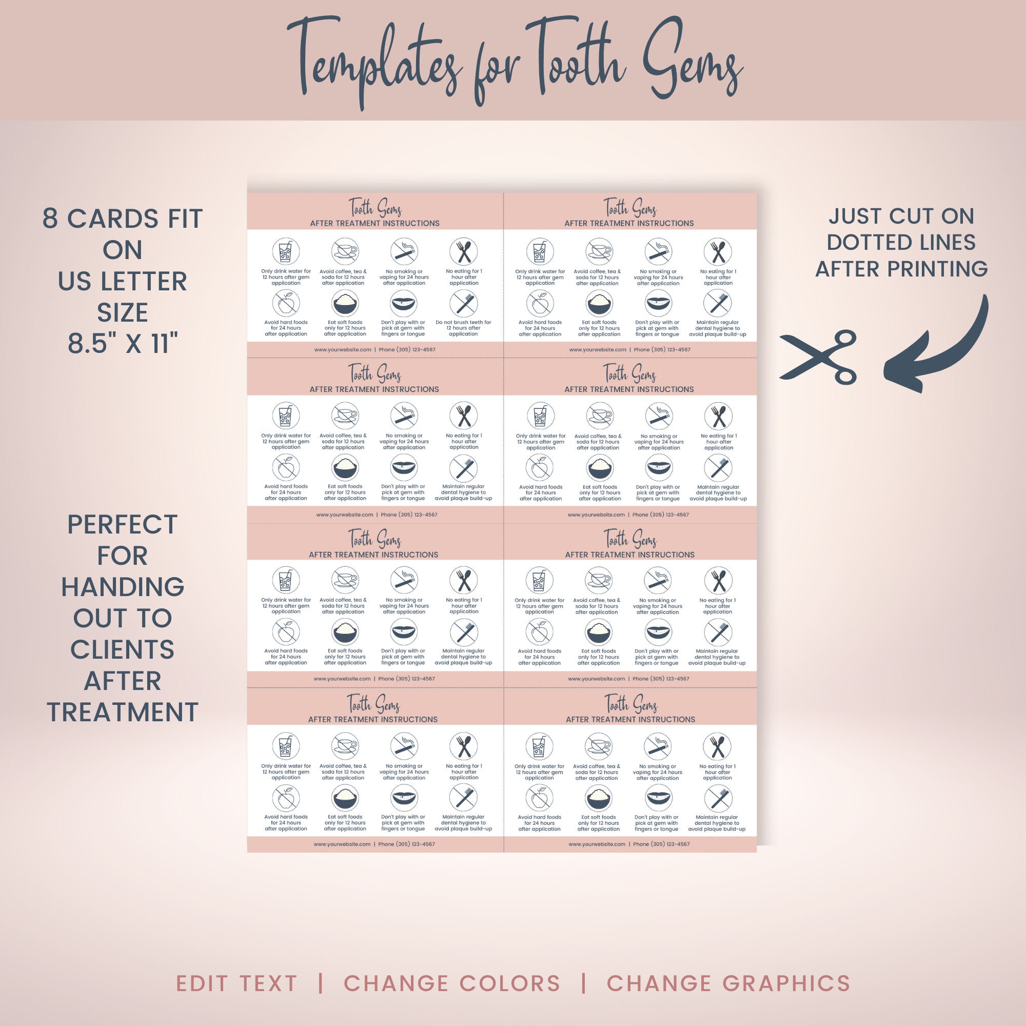 Editable Tooth Gem Client Intake Forms, Tooth Jewel Client Consent Form ...