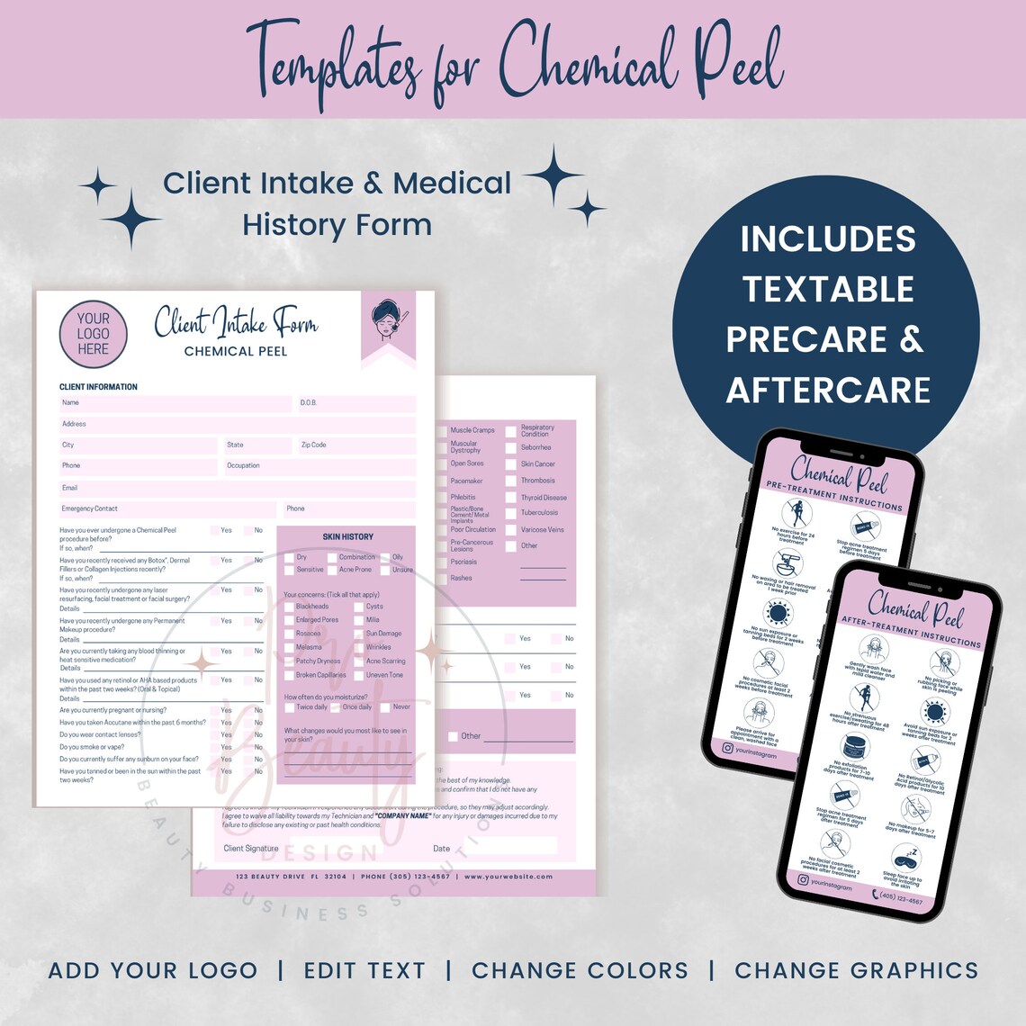 Editable Chemical Peel Business Forms, Editable Chemical Peel ...