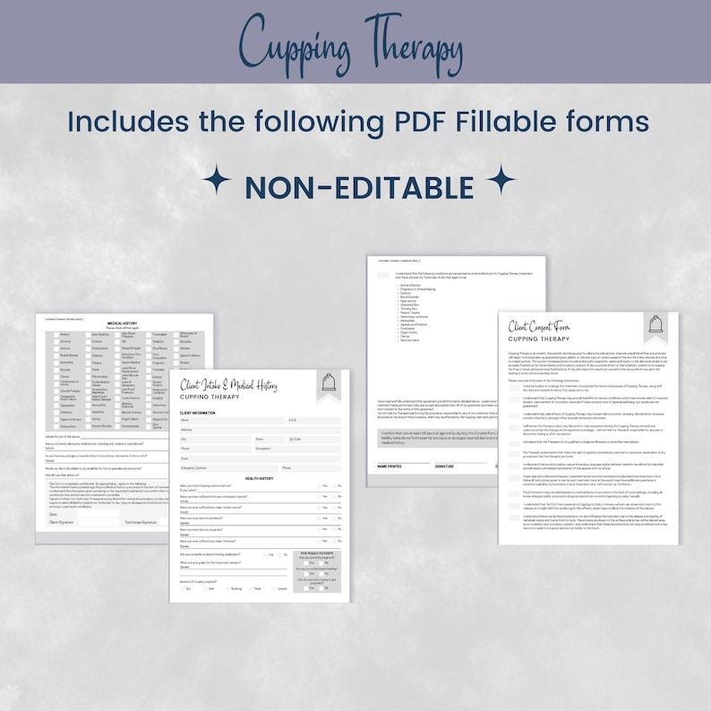Cupping Therapy Fillable Business Forms, Clickable Pdfs, Vacuum Therapy ...