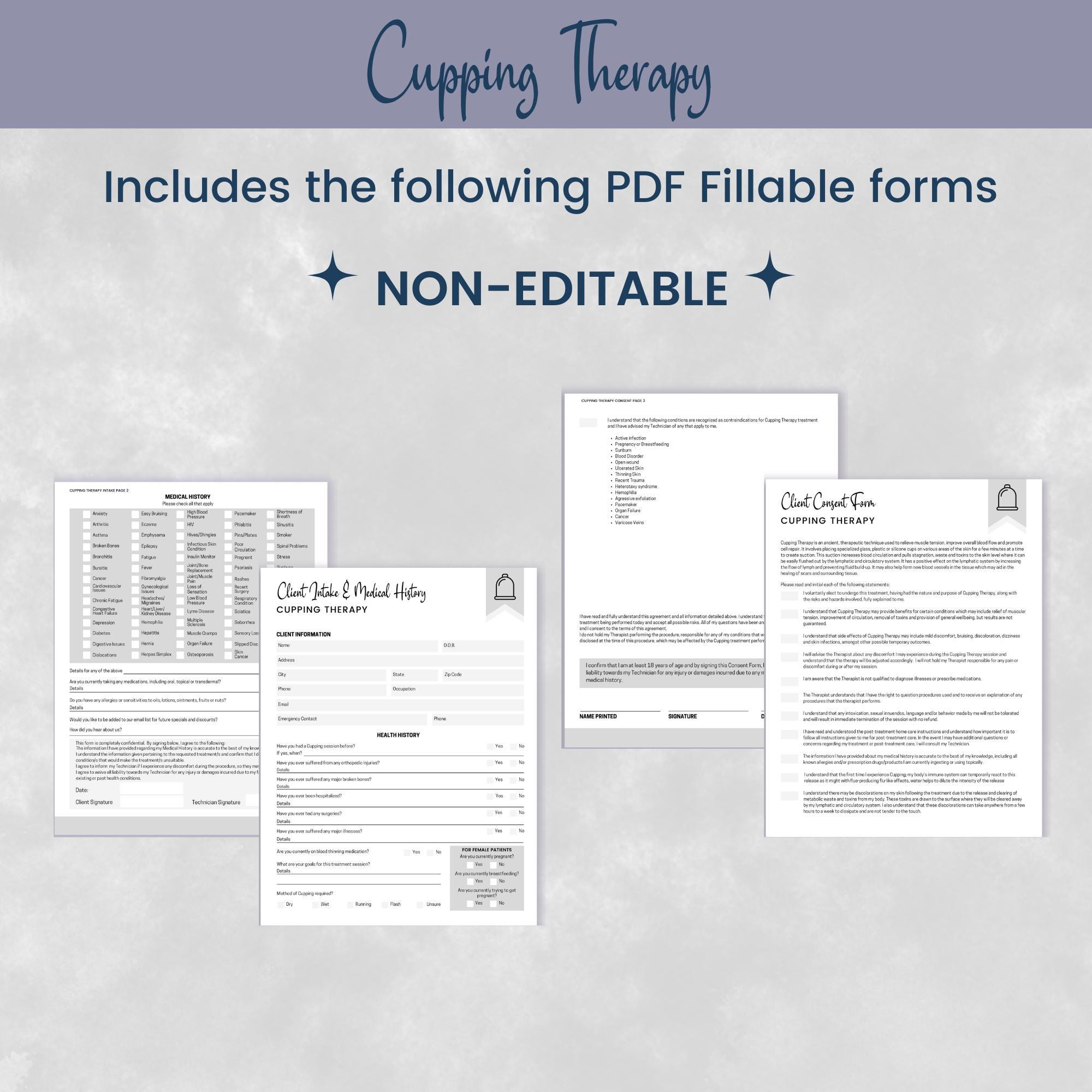 Cupping Therapy Fillable Business Forms, Clickable Pdfs, Vacuum Therapy ...