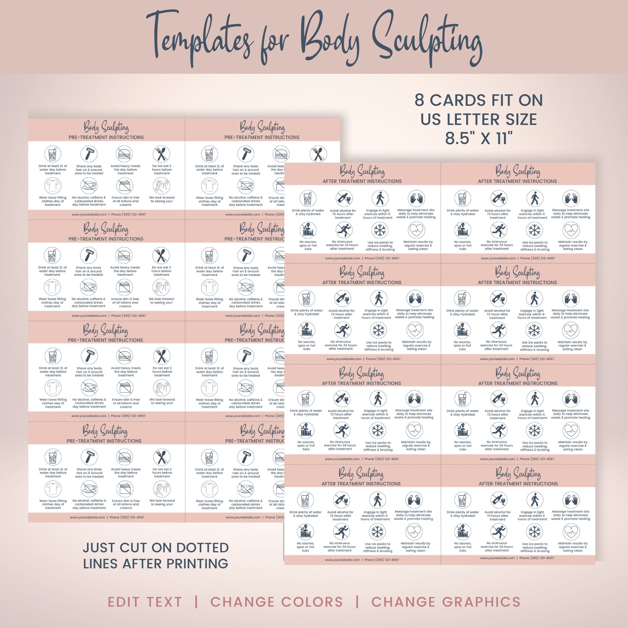 Editable Body Sculpting Templates, Body Contouring Forms for ...