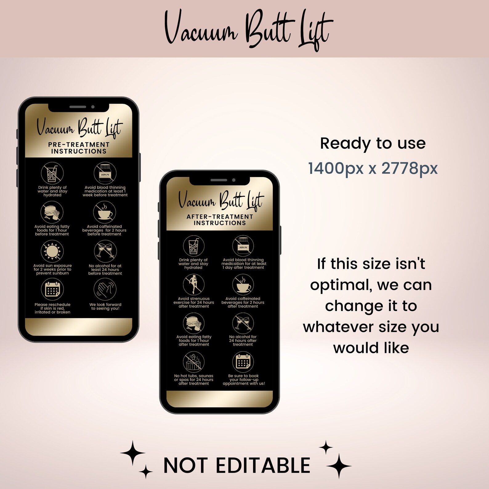 Vacuum Butt Lift Precare and Aftercare, Textable Digital Vacuum Therapy ...