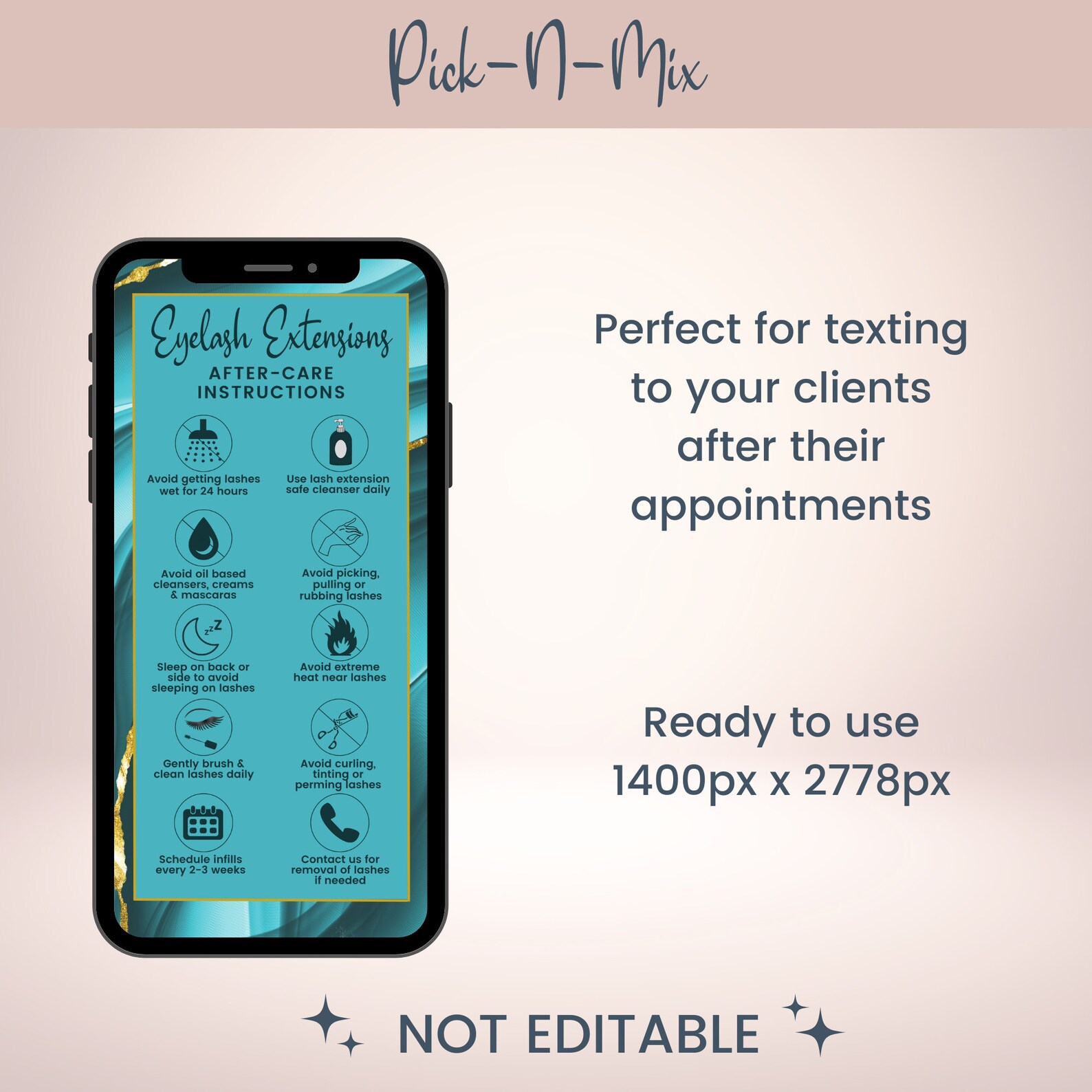 Create Your Own Bundle, 5 Textable Precare and Aftercare Images for 12 ...