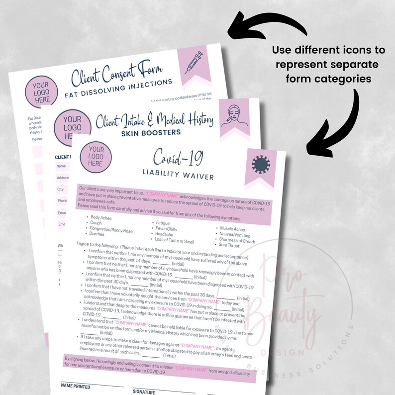 Radio Frequency Consent Form & Liability Waiver, Editable RF Skin ...