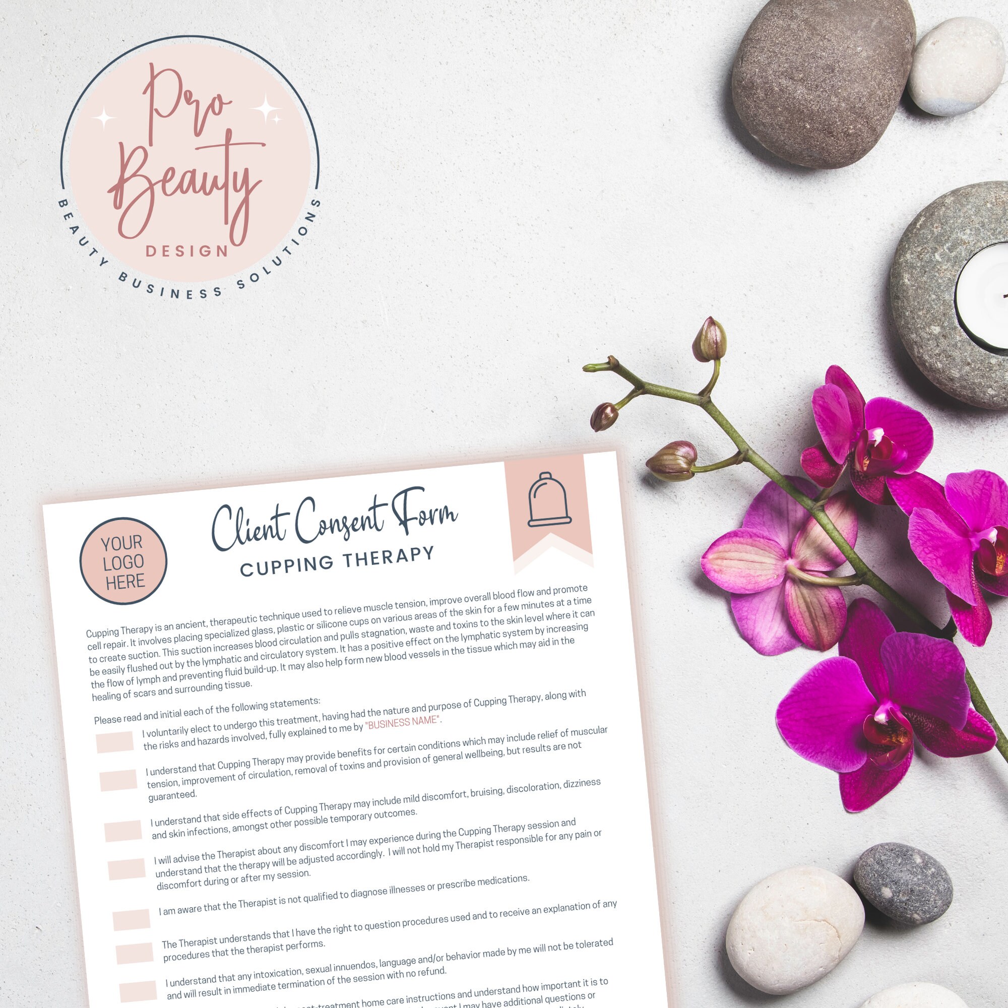 Cupping Therapy Client Consent and Liability Waiver, Editable Massage ...