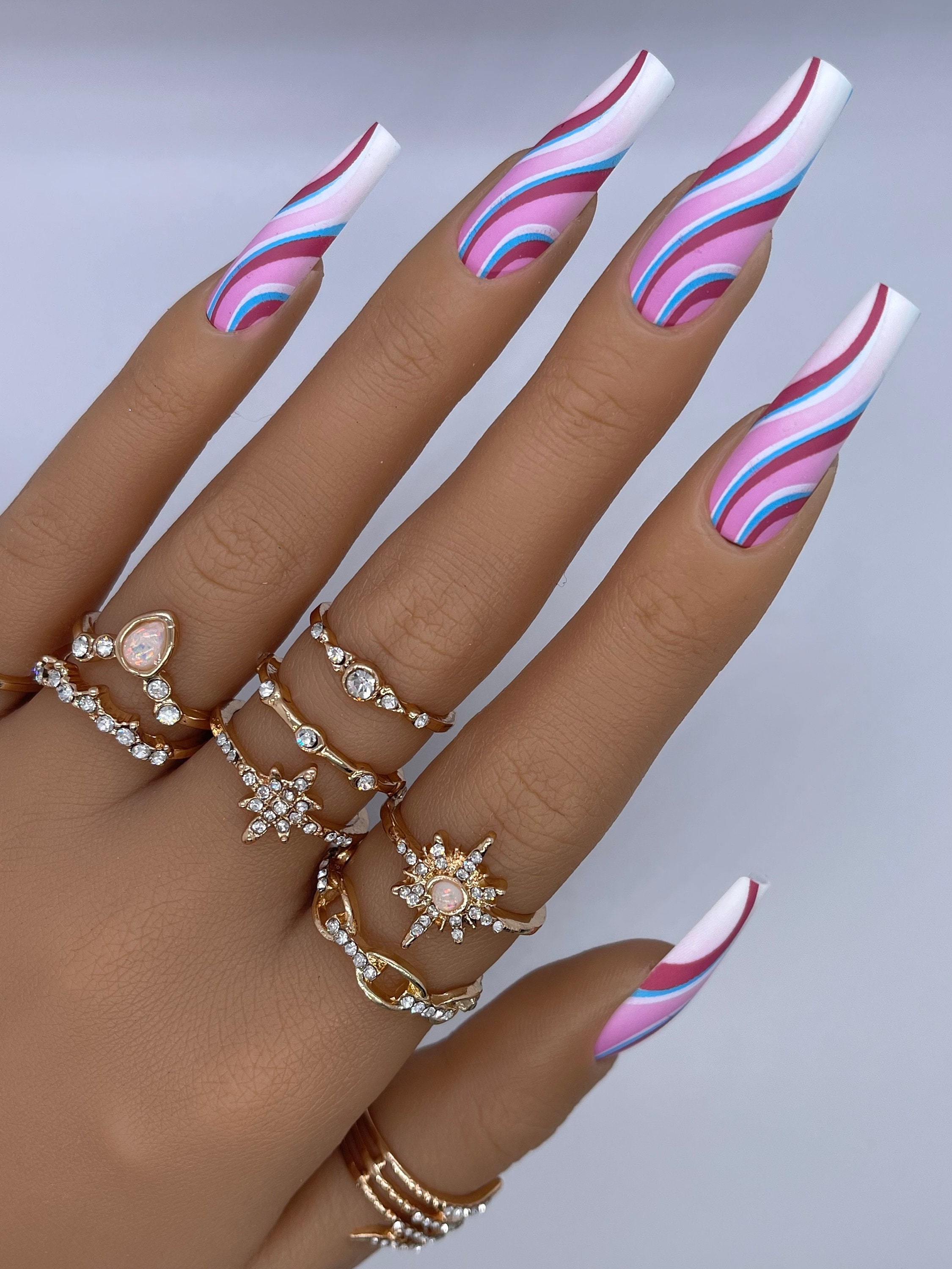 Candy Swirl Nails