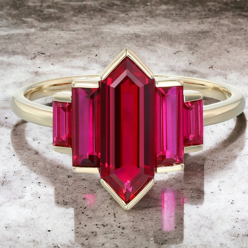 Bezel Set Ruby - Etsy