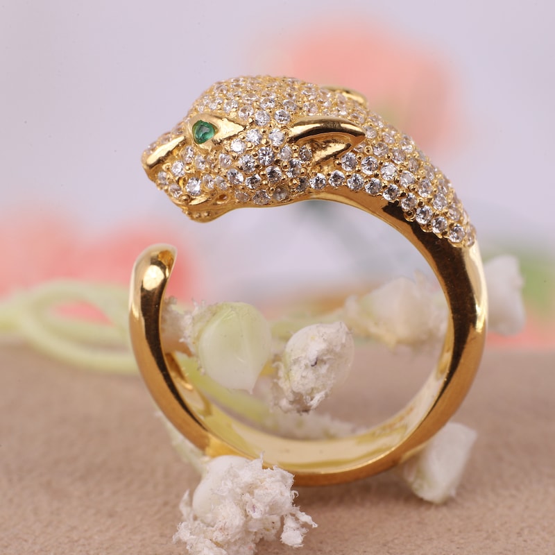 Emerald Panther Ring - Etsy