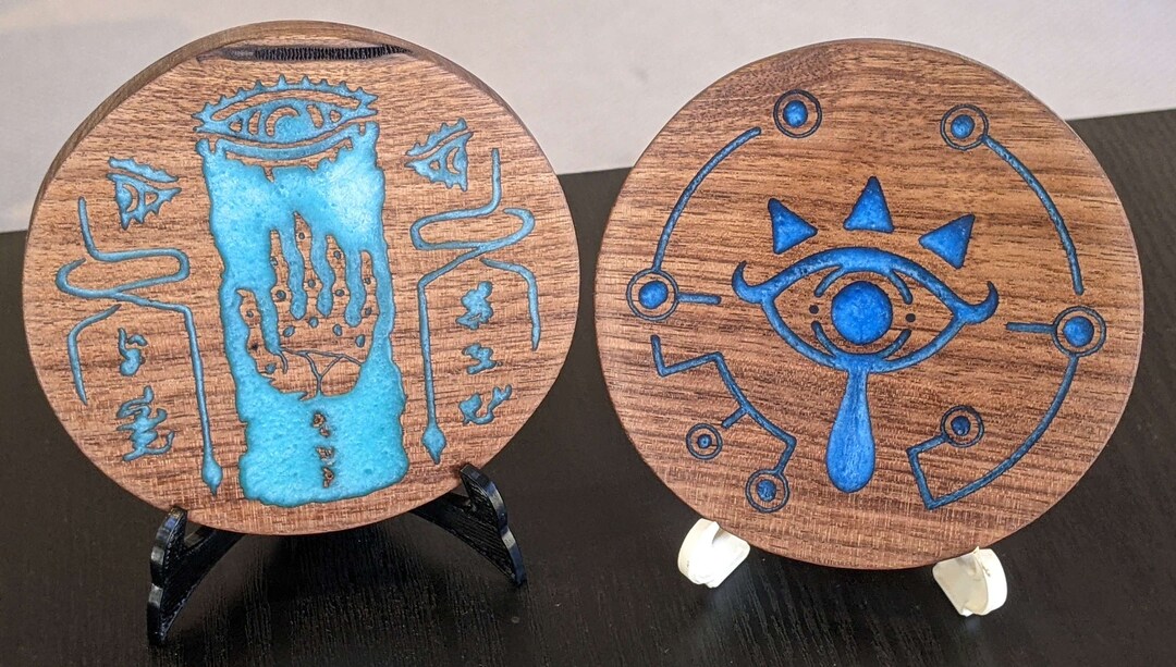 Kingdom Seals | Ultrahand and Purah | Walnut Wood Coasters With Resin ...