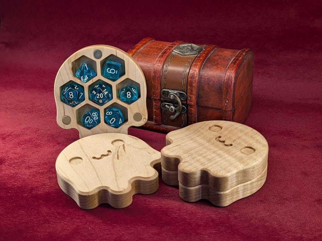 Cute Ghost Dice Vault | Maple Dice Box | Halloween Ghost Dice Box - Etsy