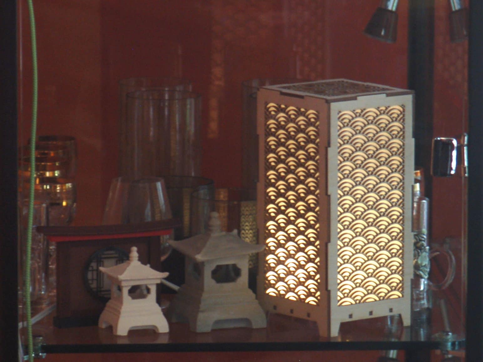 Seigaiha Waves Ambient Shoji Lamp - Etsy