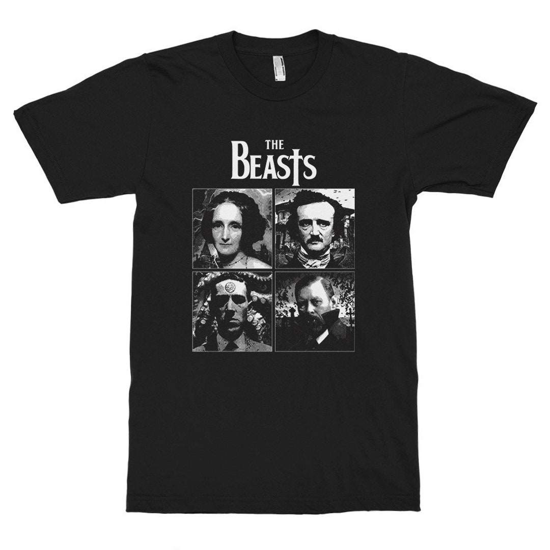 The Beasts of Horror T-shirt / Mary Shelley Bram Stoker Edgar Allan Poe ...