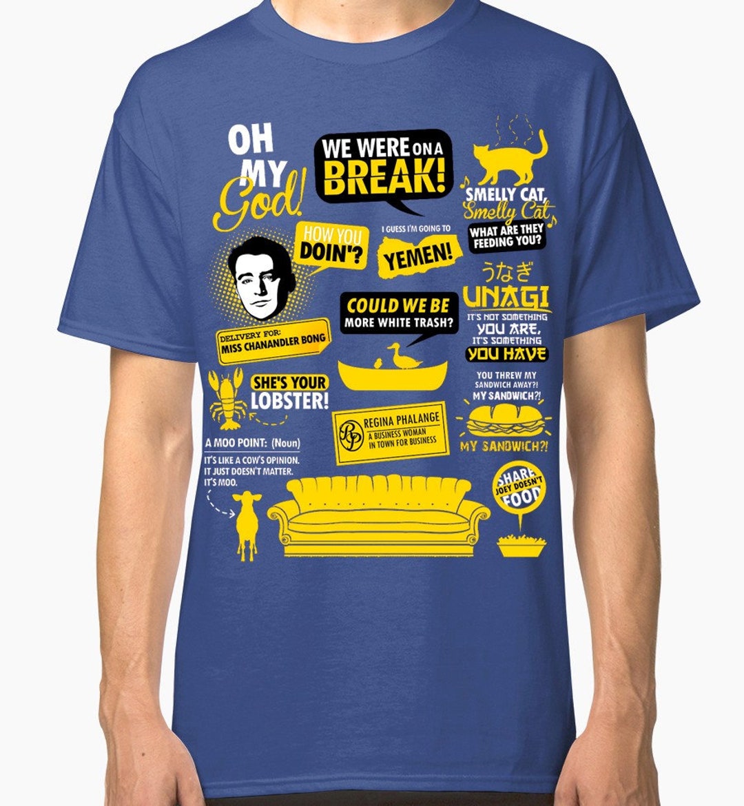 Friends TV Series Joey Tribbiani T-shirt / 100% Cotton Tee / Men's ...