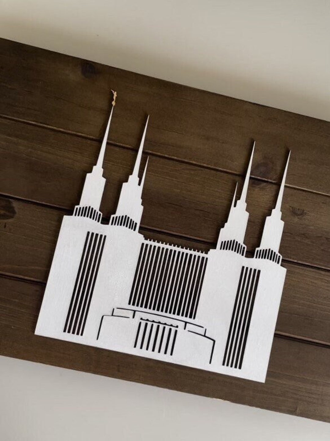 LDS Temple Silhouette Wall Art, Custom Wood Sign, Missionary Homecoming ...