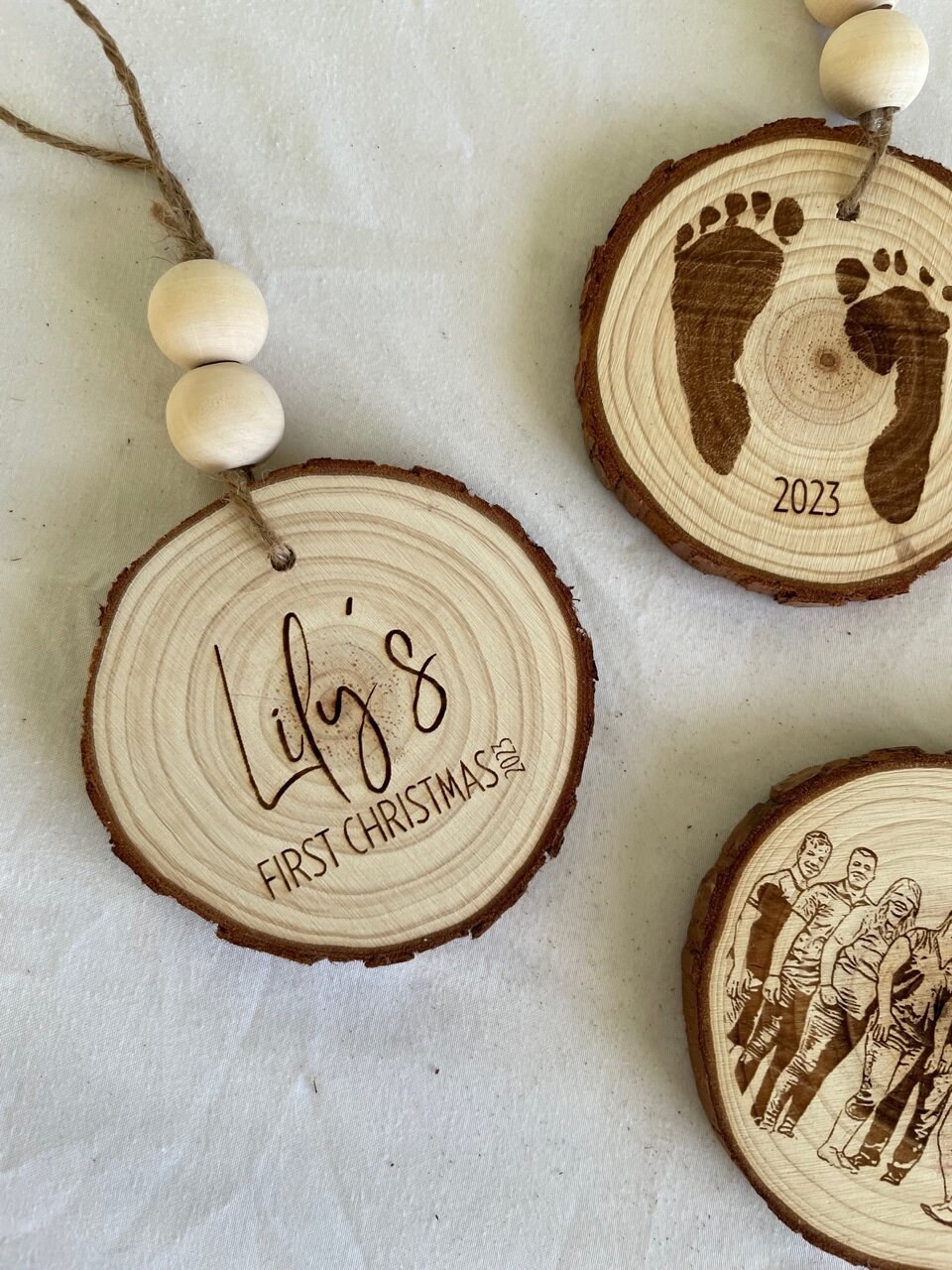 Personalized Laser Engraved Wood Ornament - Etsy