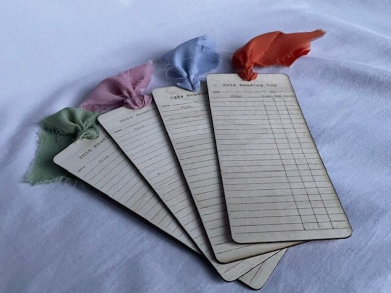 Library Card Reading Log Bookmark SVG PNG PDF Print Digital Download - Etsy