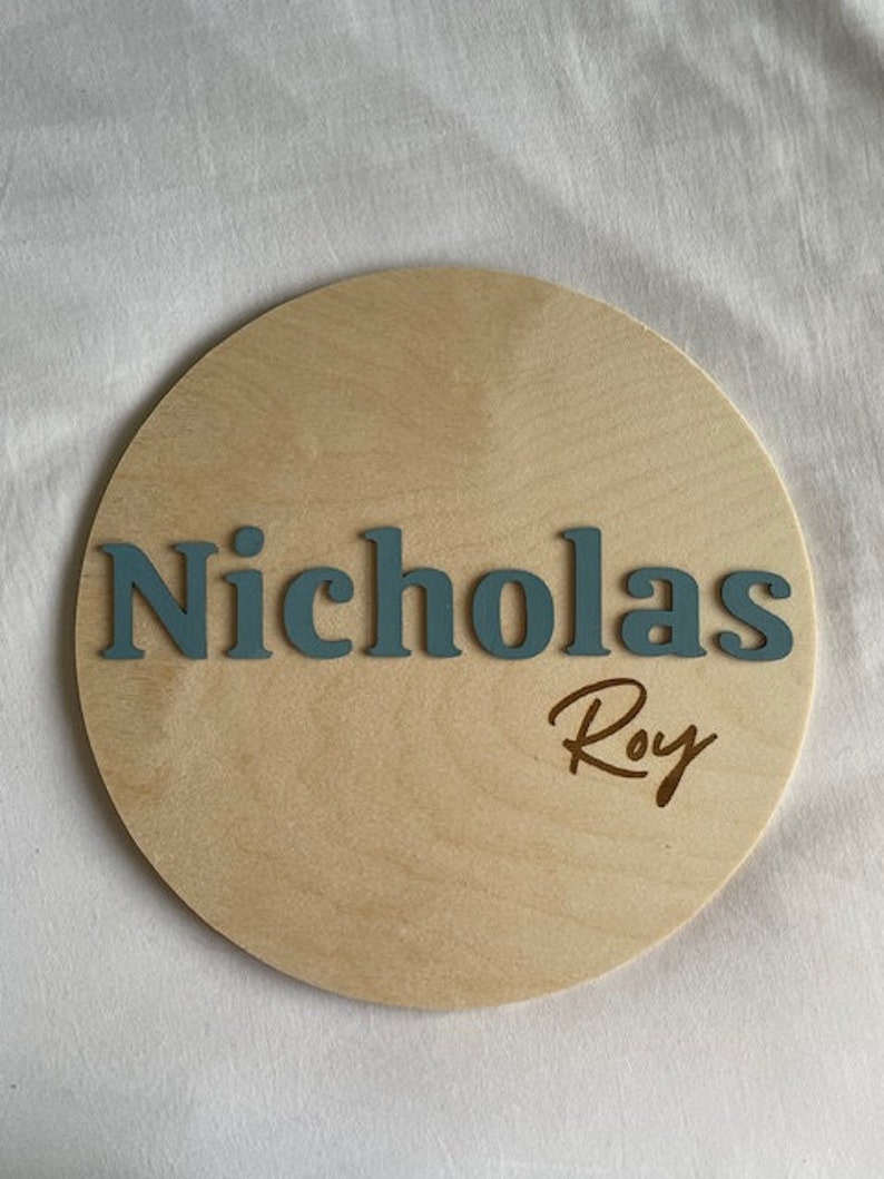 Custom Wooden Name Sign, Personalized Family Plaque, Nursery Decor ...