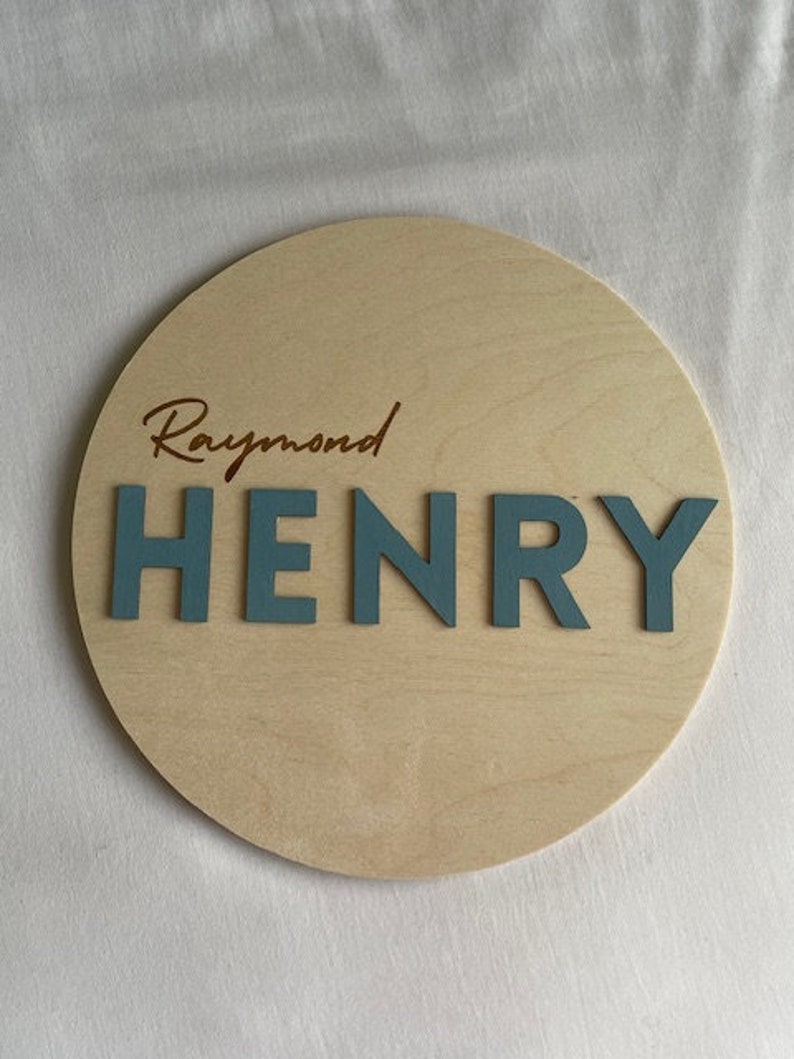 Custom Wooden Name Sign, Personalized Family Plaque, Nursery Decor ...